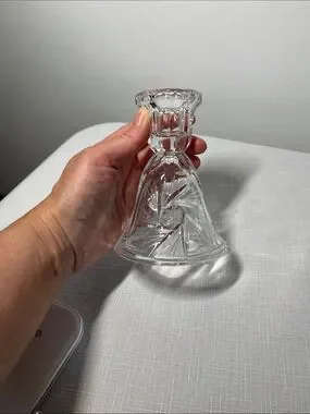 Crystal | Accents | Vintage Crystal Candle Holders Pinwheel Pattern ...